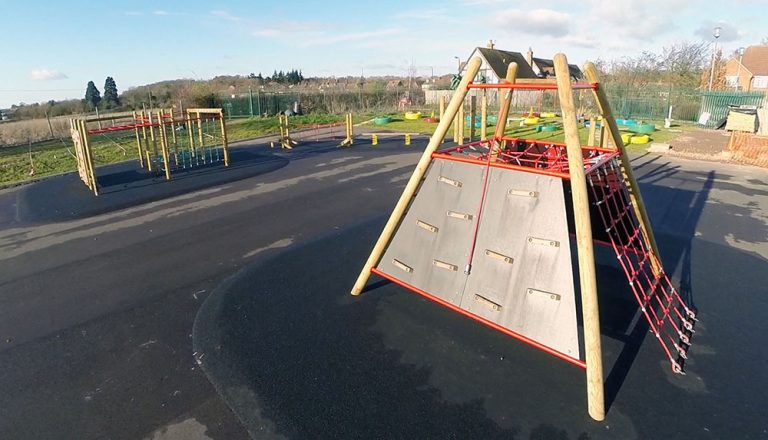 Kids Wooden Playground Pyramid Climbing Frame – Setter Play UK