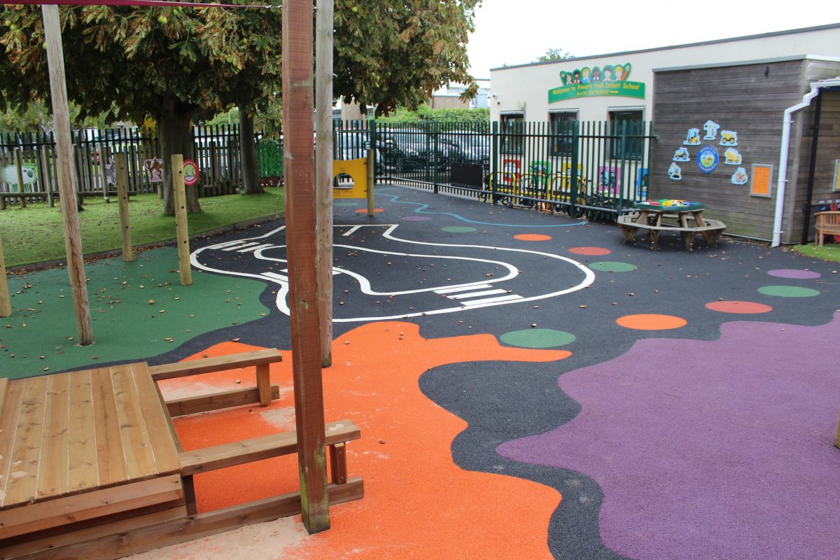 Vibrant EYFS play scheme installed at Powers Hall Infants School ...
