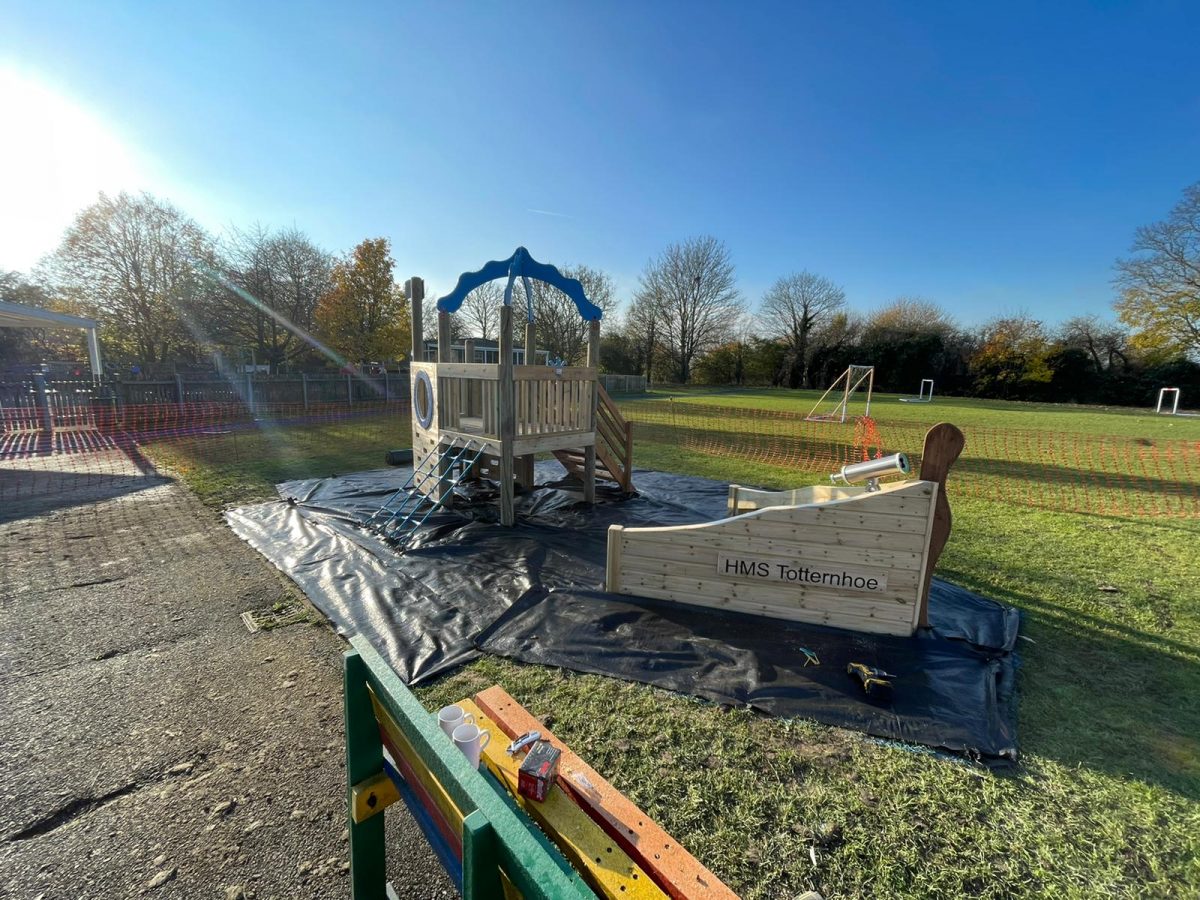 Timber Tug Boat climbing frame installed in Bedfordshire - Setter Play