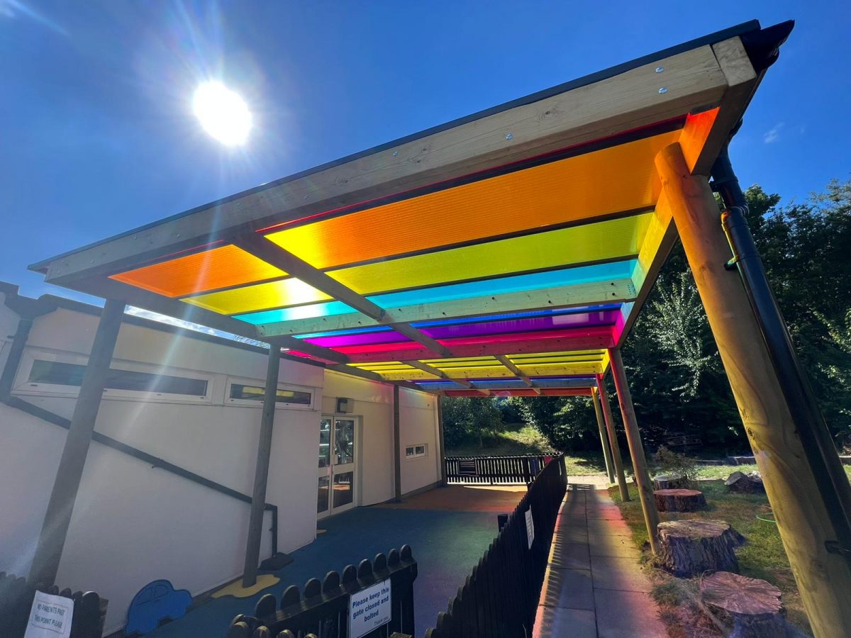 Colourful Canopy completed in Merseyside - Setter Play