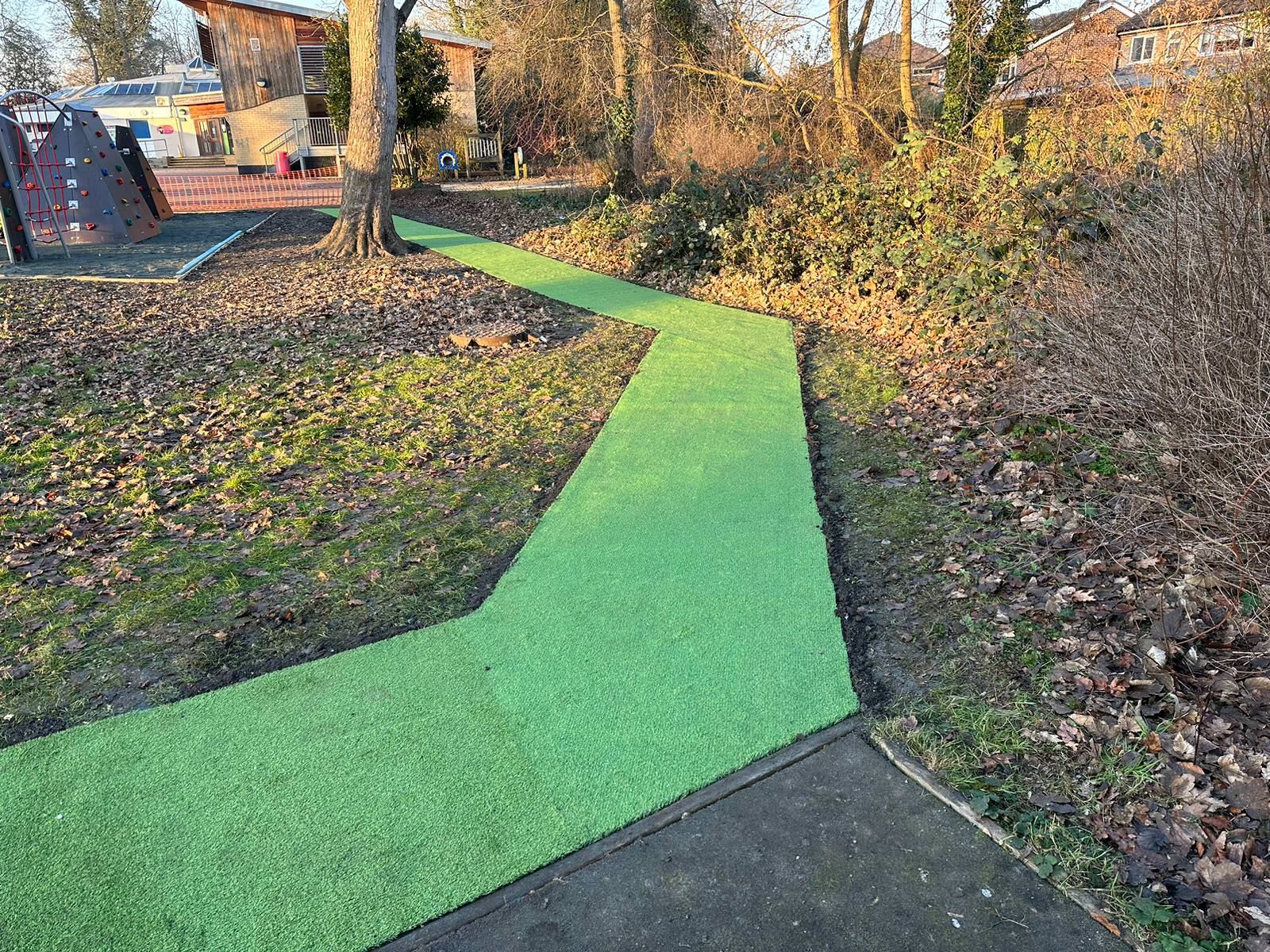 Climbing Frame and Running Track completed in Essex