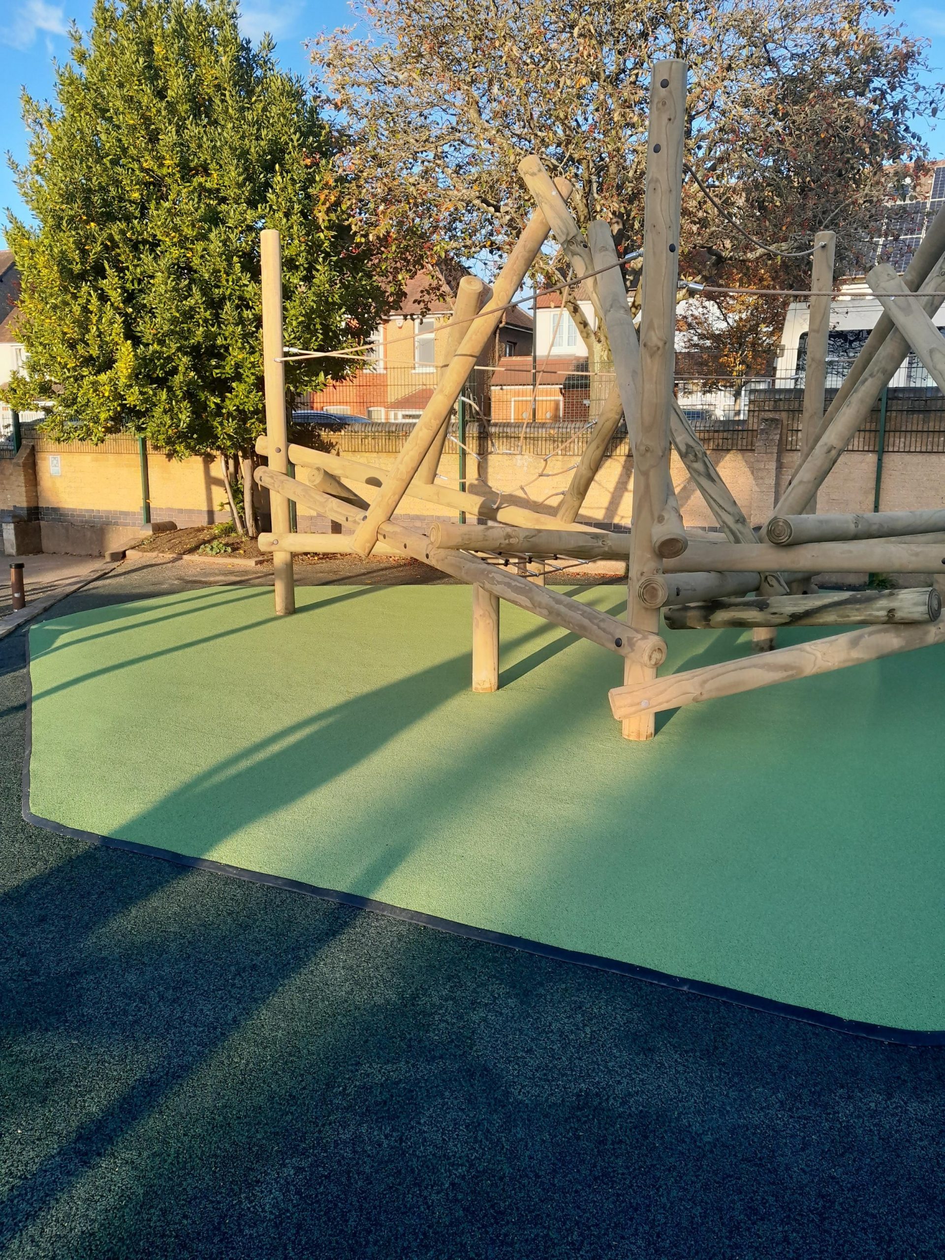 Free-form climbing frame installed in North London